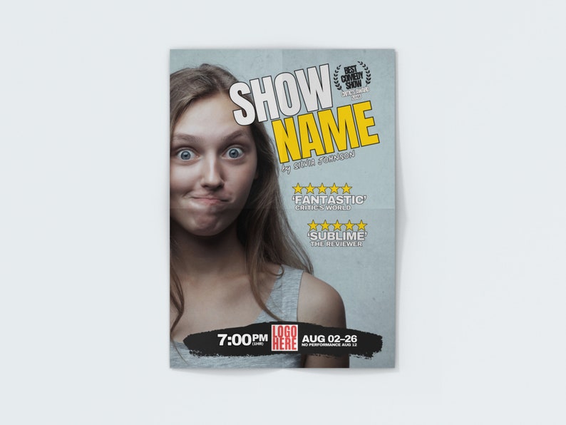 Printable Canva Poster Design Template for Theatre Play Solo Show Gig ...