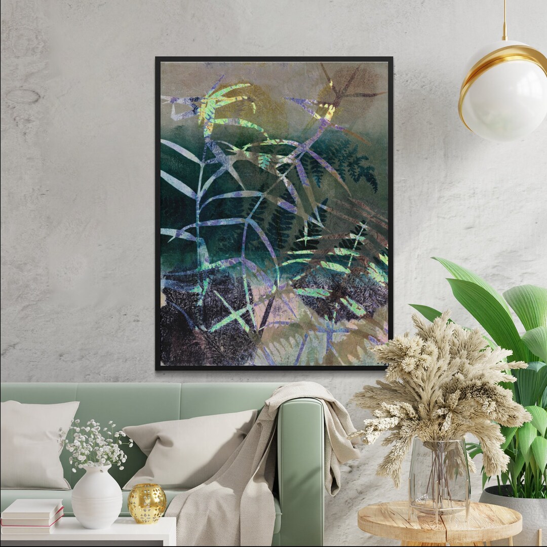 Authentic Printable Wall Art Atmospheric Abstract Botanical Art Print ...