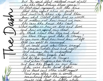 Live Your Dash poem by Linda Ellis, Author of the Dash Downloadable ...