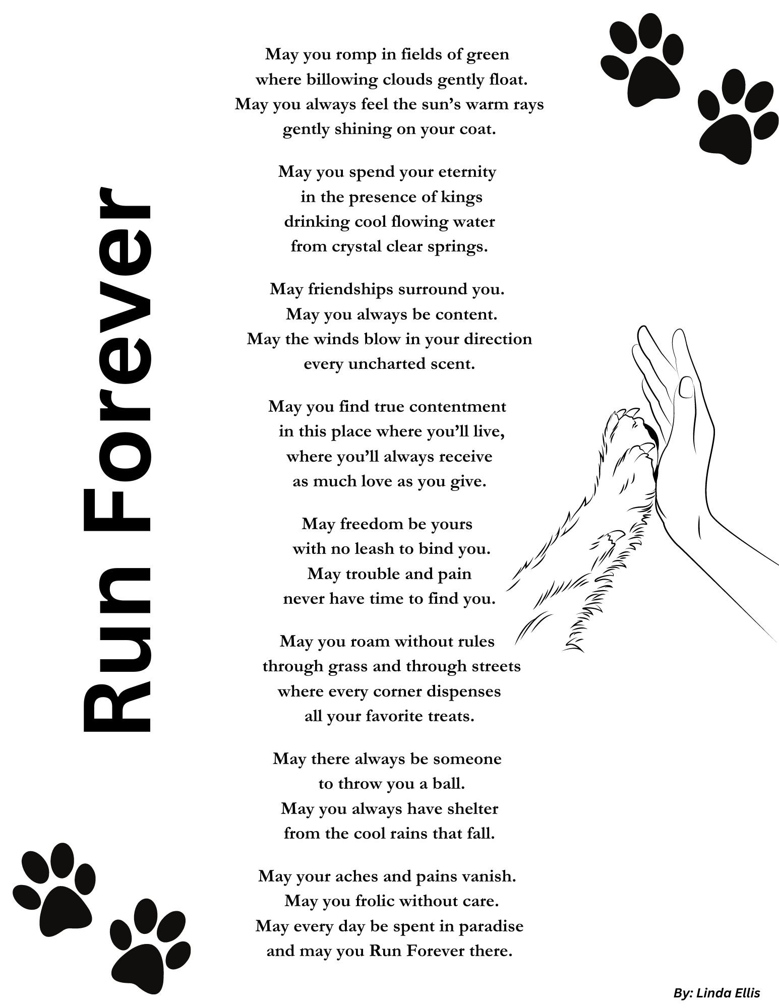Run Forever (downloadable) Poem Print by Linda Ellis (author of the ...