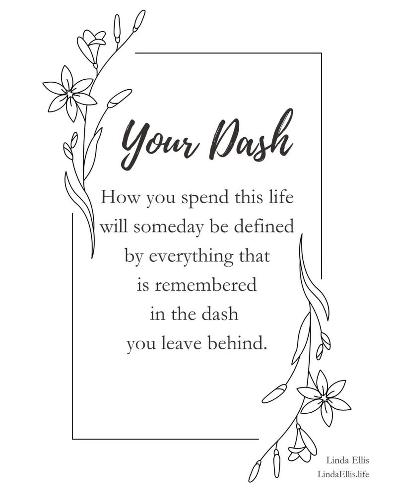 Dash Quote 8" X 10" DOWNLOADABLE Print - Etsy