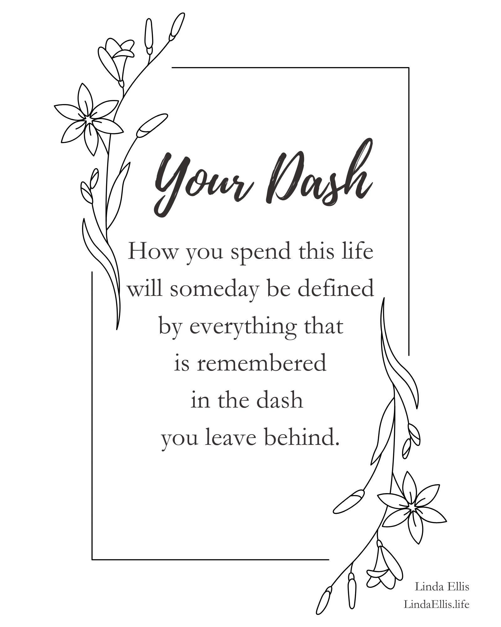 Dash Quote 8" X 10" DOWNLOADABLE Print - Etsy