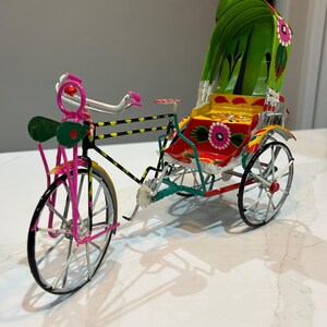 Hand-painted Wrought Iron Rickshaw - Etsy