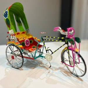 Hand-painted Wrought Iron Rickshaw - Etsy