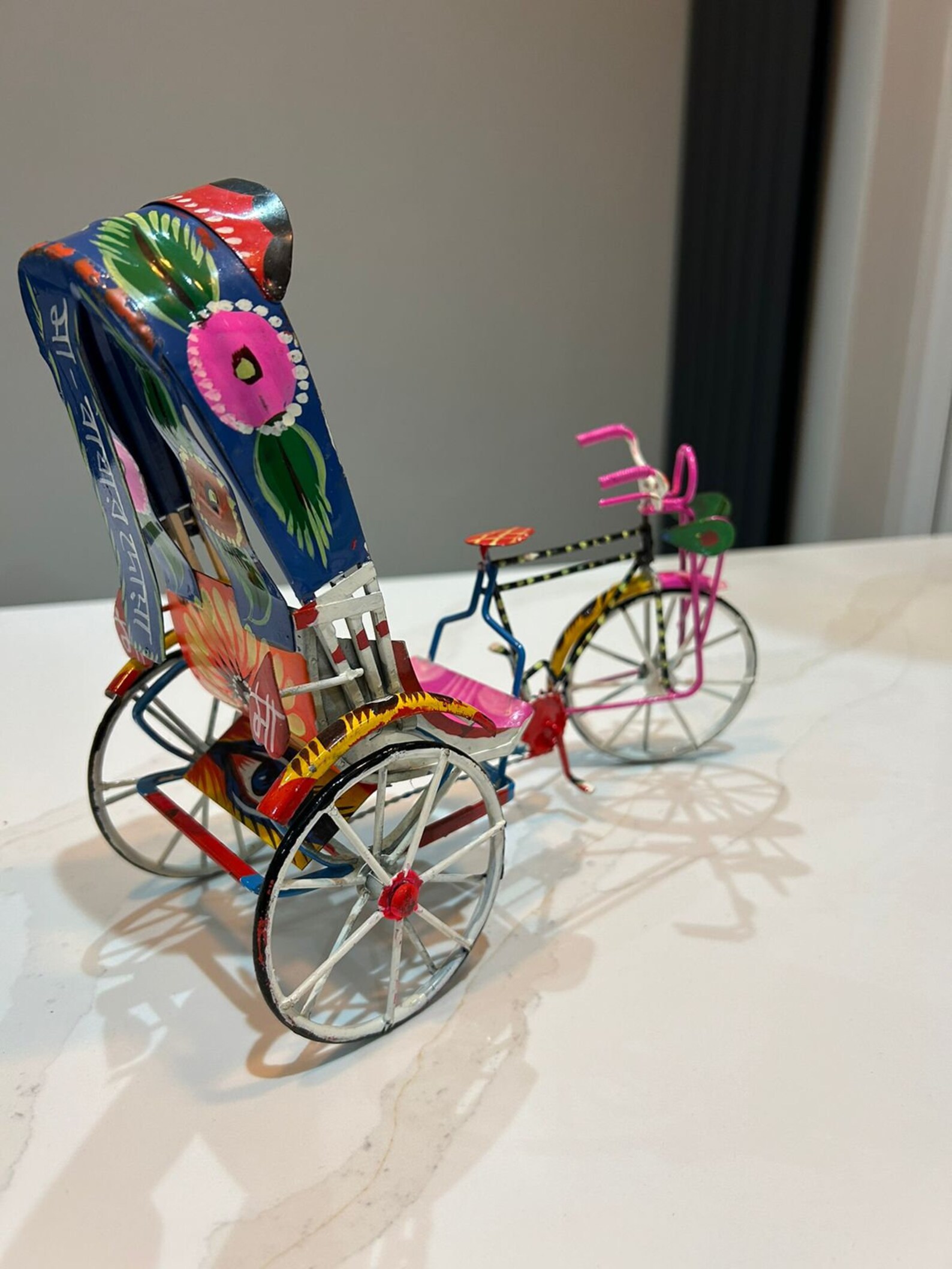 Hand-painted Wrought Iron Rickshaw - Etsy