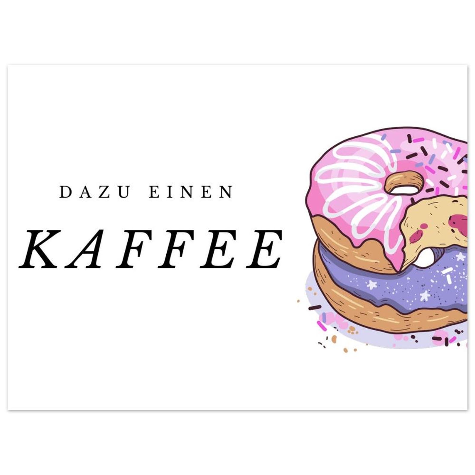 Donat & Coffee Premium Poster on Matte Paper - Etsy