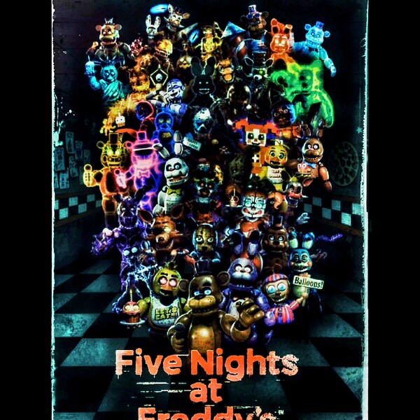 Five nights at freddy's poster - Etsy México