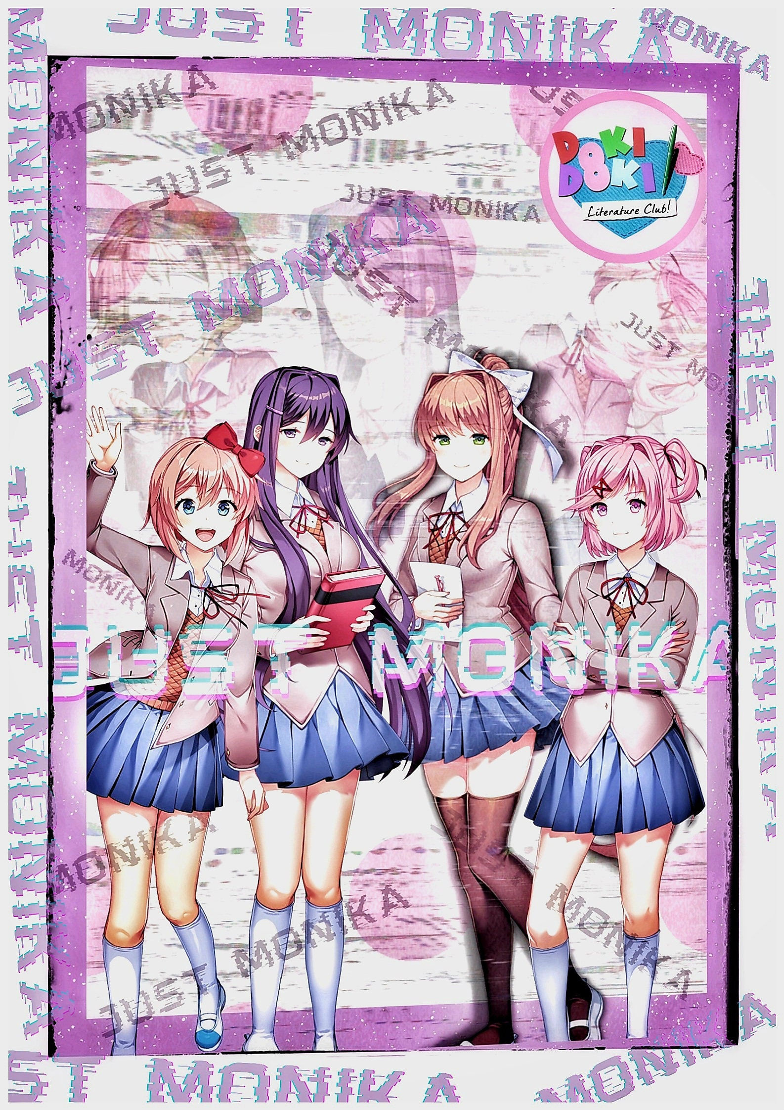 Doki Doki Literature Club light A4 Glossy Poster - Etsy
