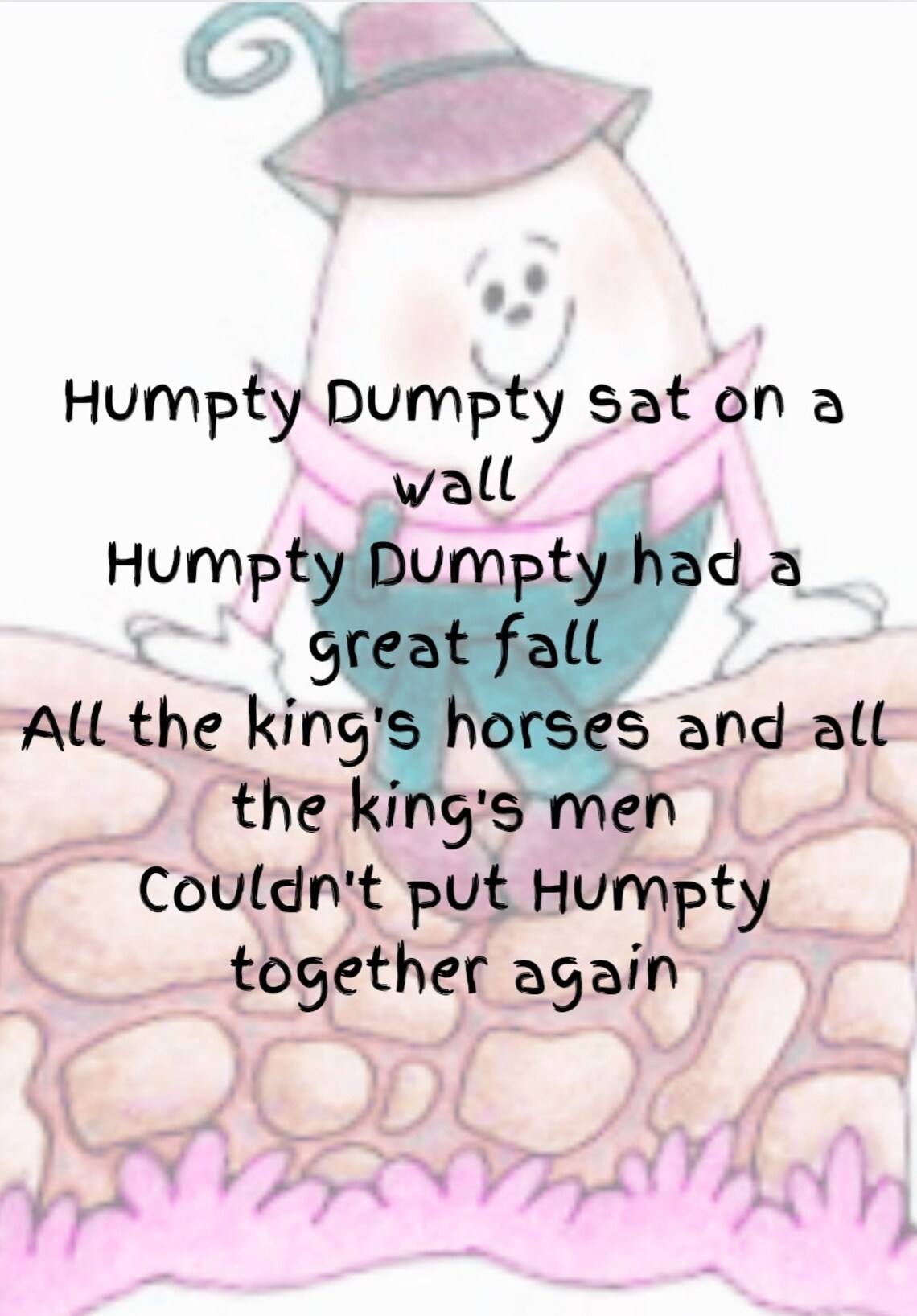 Humpty Dumpty Nursery Rhyme A4 Glossy Poster - Etsy