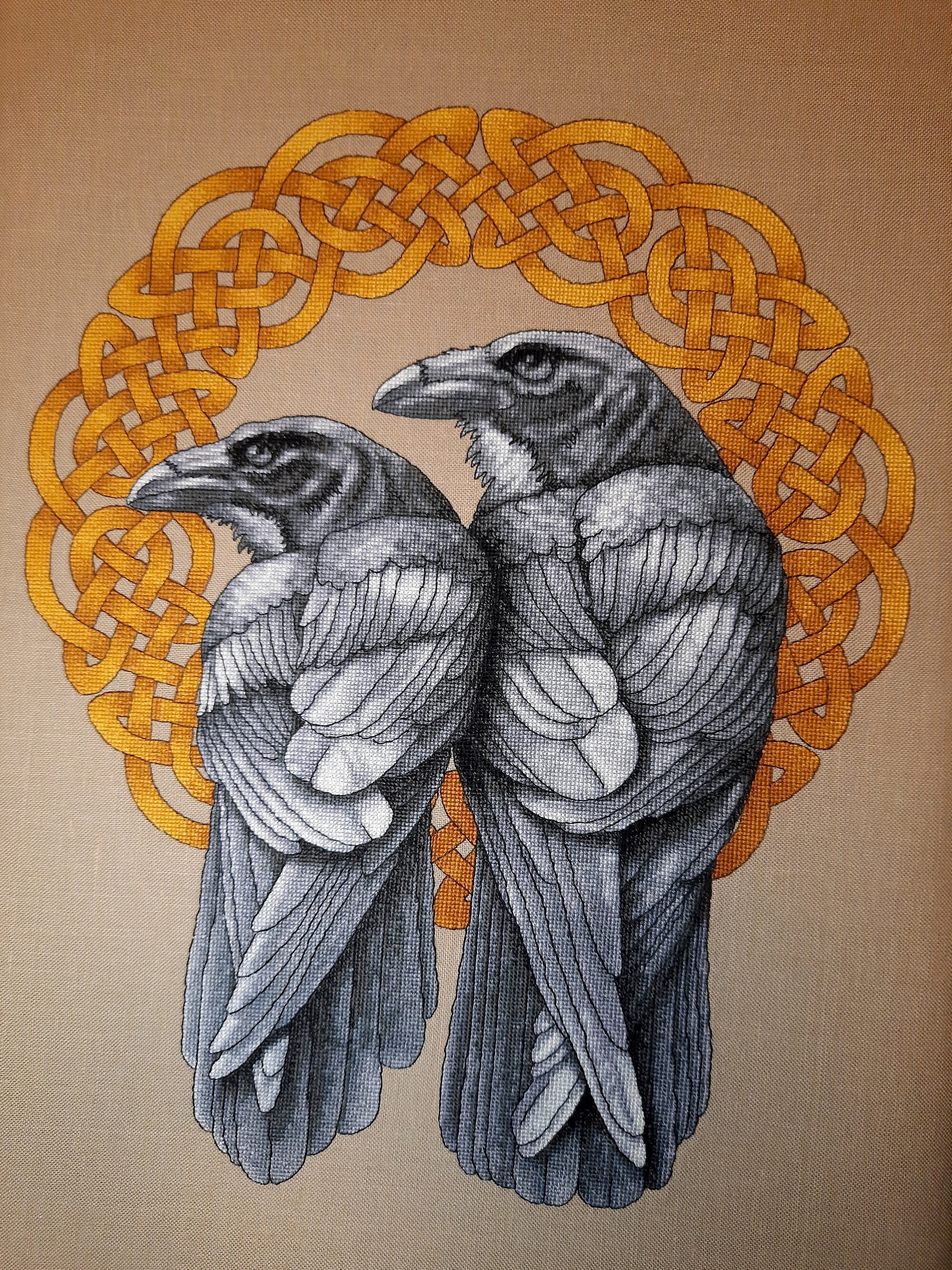 Ravens in a Celtic Knot Cross Stitch Pattern PDF, Xsd/saga - Etsy
