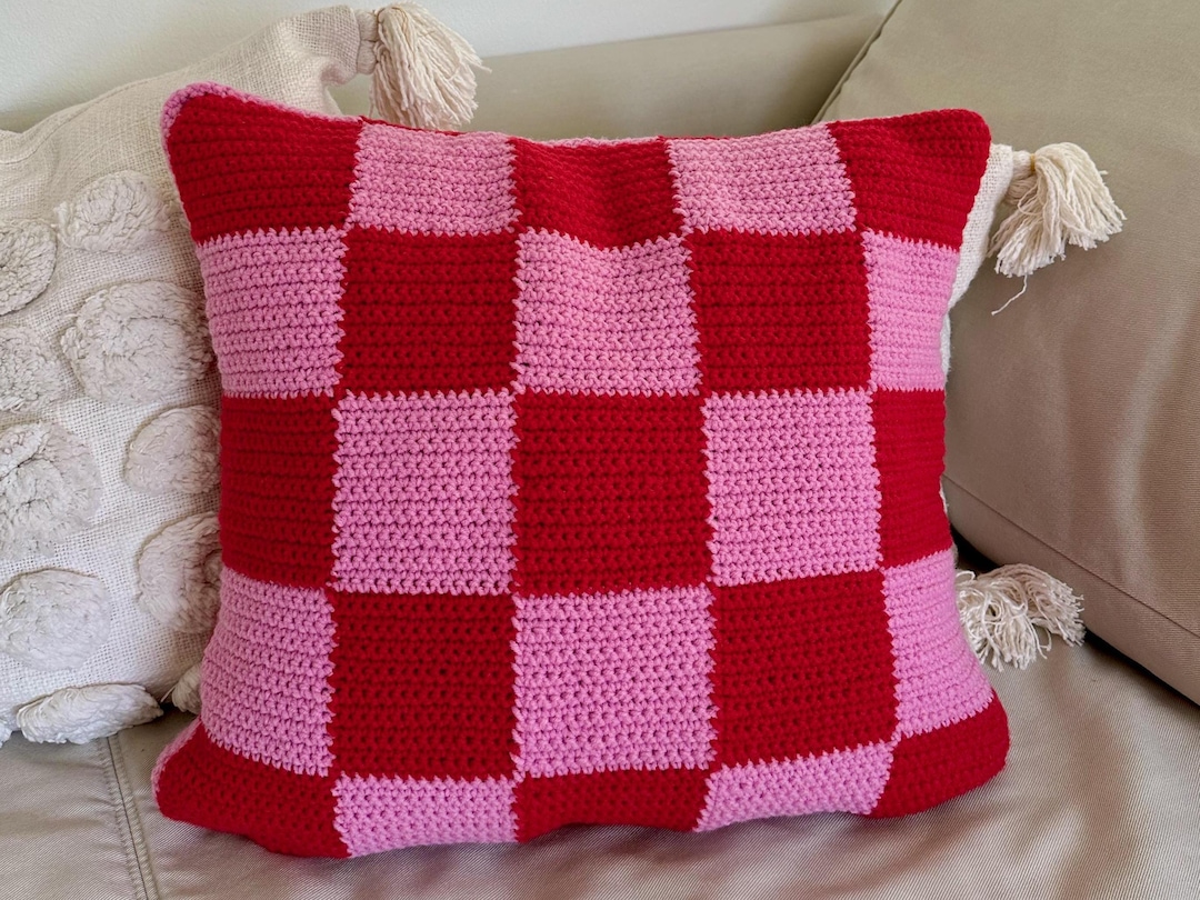 Crochet Pattern PDF for Pillows With Checkerboard Pattern - Etsy