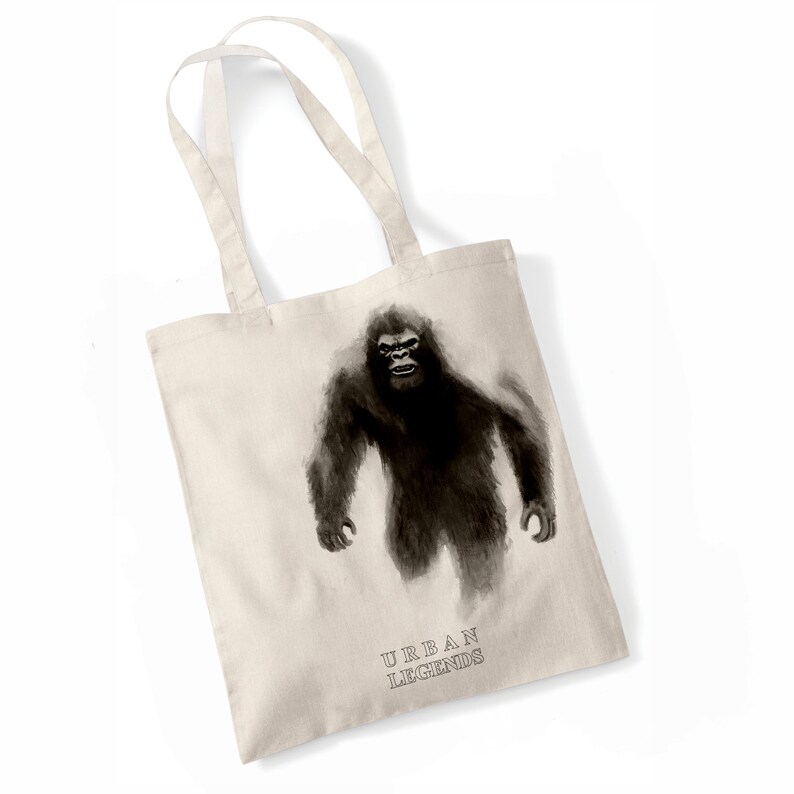 Urban Legends. Bigfoot. Natural Tote Bag. - Etsy