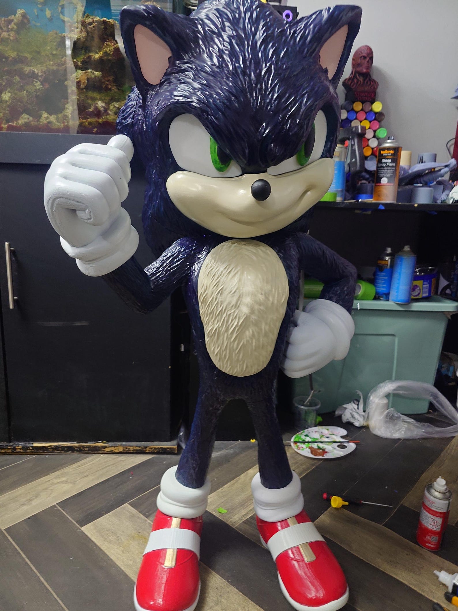 4ft Giant 3d Printed Sonic the Hedgehog Statue - Etsy
