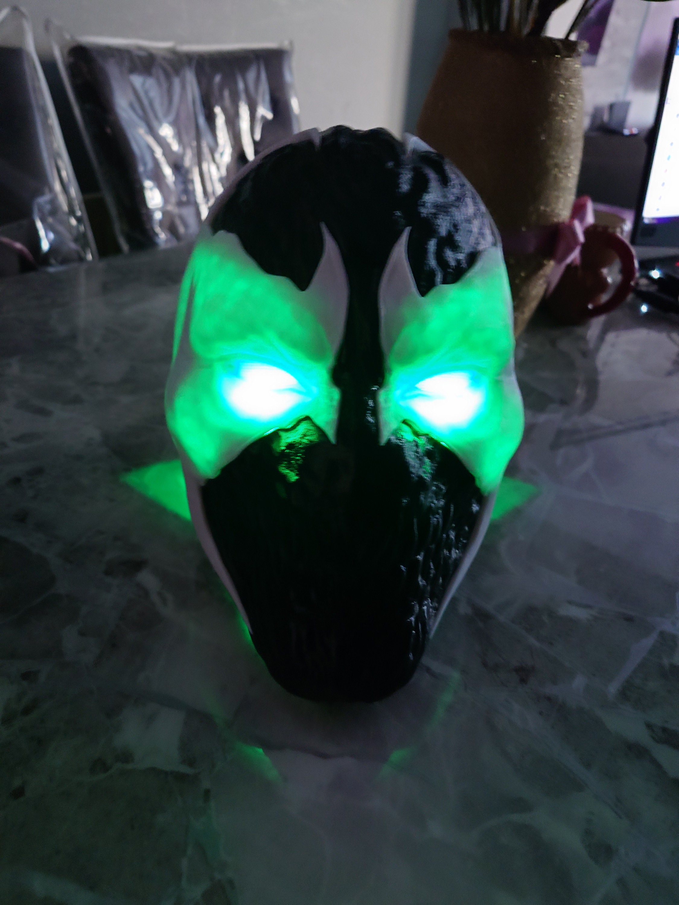 Spawn Wearable Helmet/mask Full Head. Led Set up in Eyes - Etsy