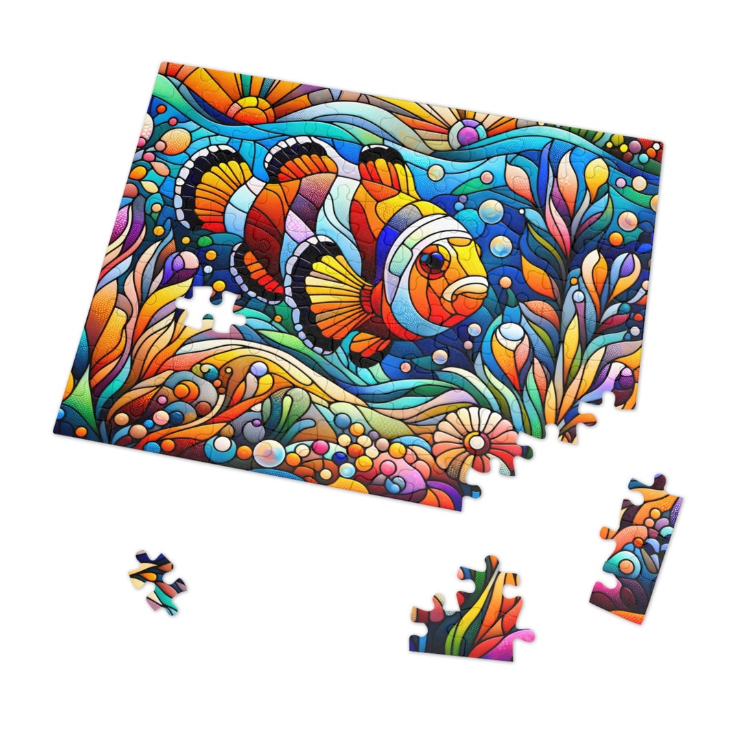 Clownfish Mosaic 1000 Pieces Puzzle, Ocean Jigsaw Puzzle, Animal Puzzle ...