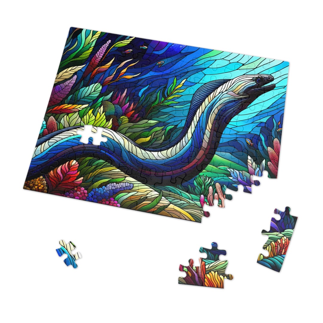 Eel Mosaic 1000 Pieces Puzzle, Ocean Jigsaw Puzzle, Animal Puzzle ...