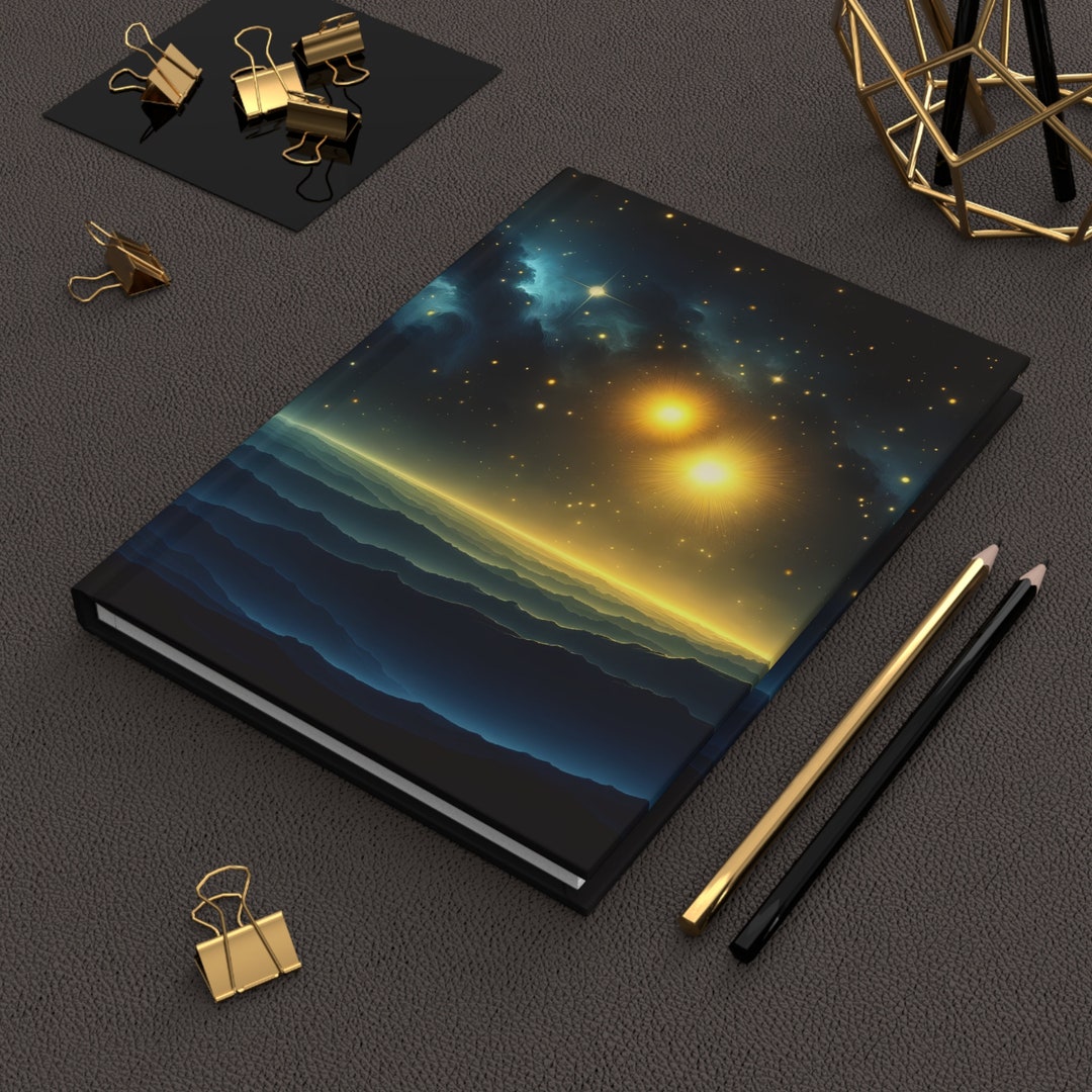 Starry Night Journal 5x7, Celestial Diary, Night Sky Notebook ...