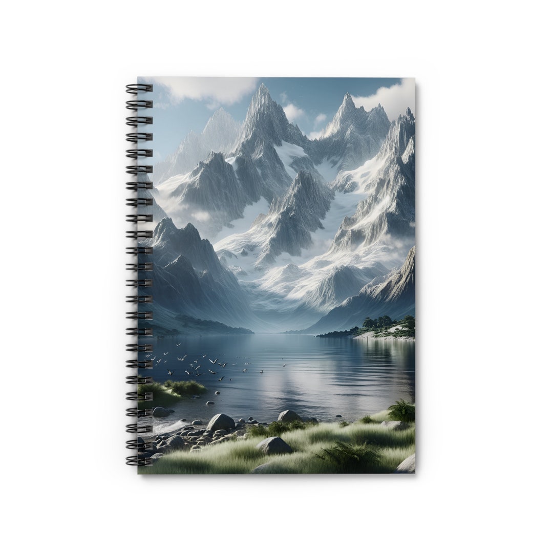 Mountain Range Spiral Notebook, Nature Lover Journal, Outdoor Adventure ...