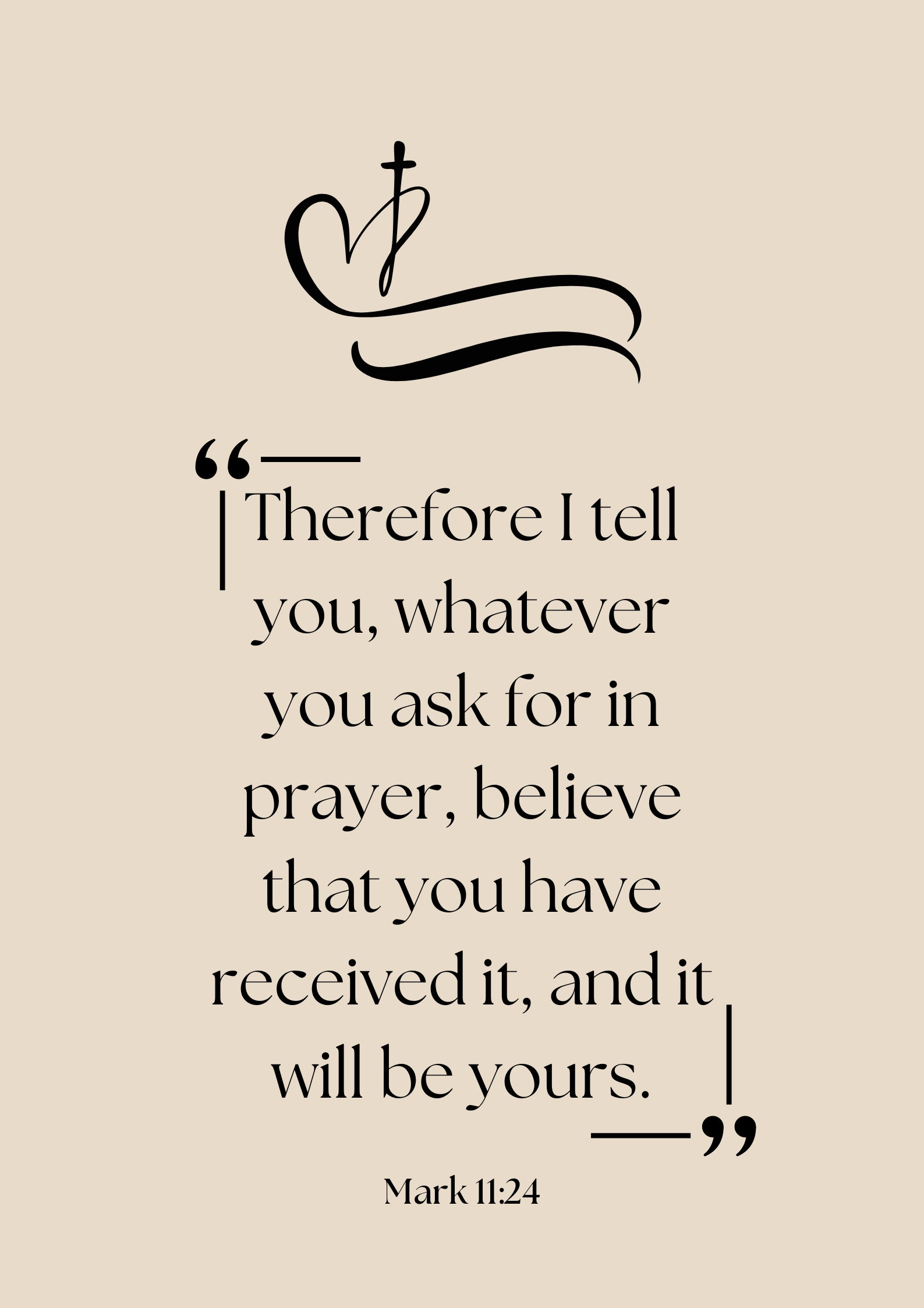 Bible Verse mark 11.24 Poster/picture in Col. Rose - Etsy