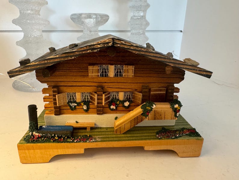 Swiss Chalet Wooden Music Box - Etsy