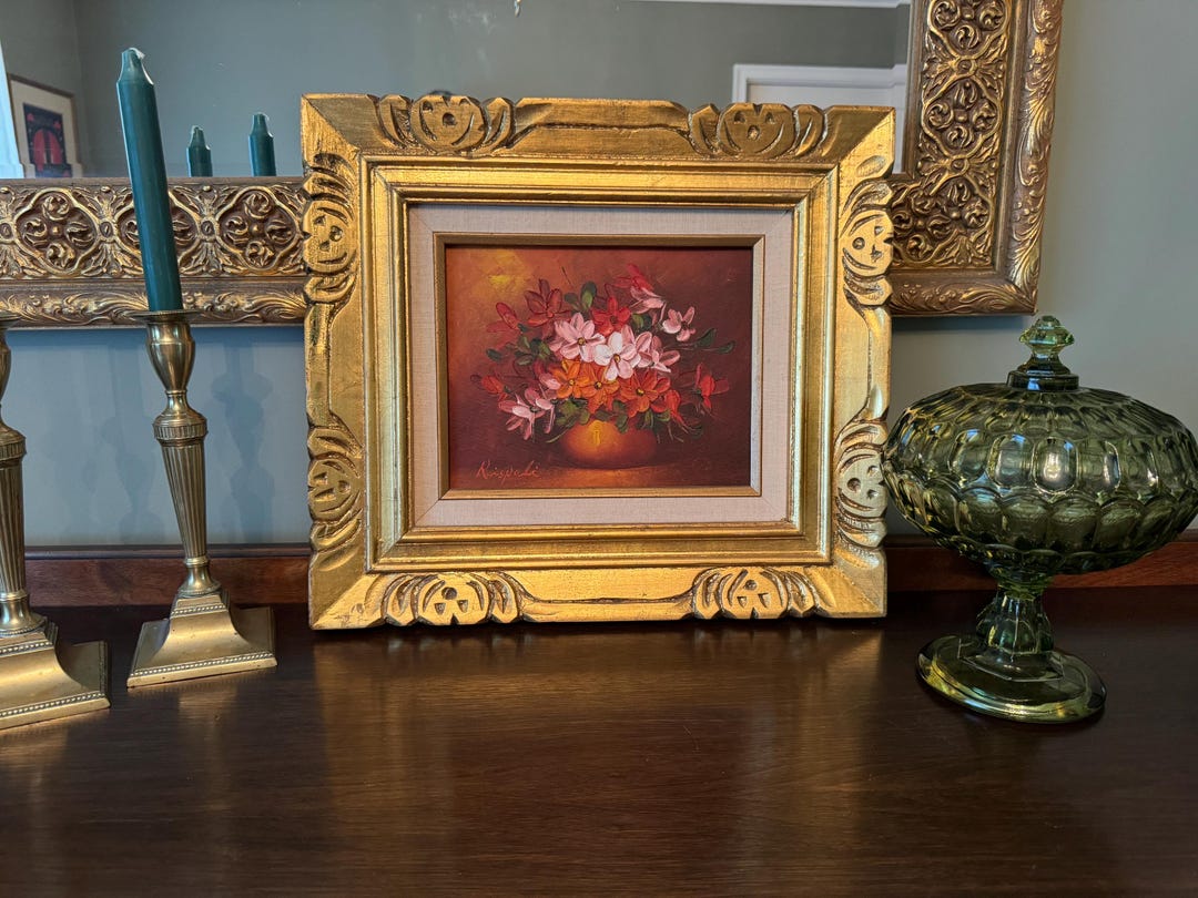 Franco Rispoli Signed Oil Painting in Gilded Frame - Etsy