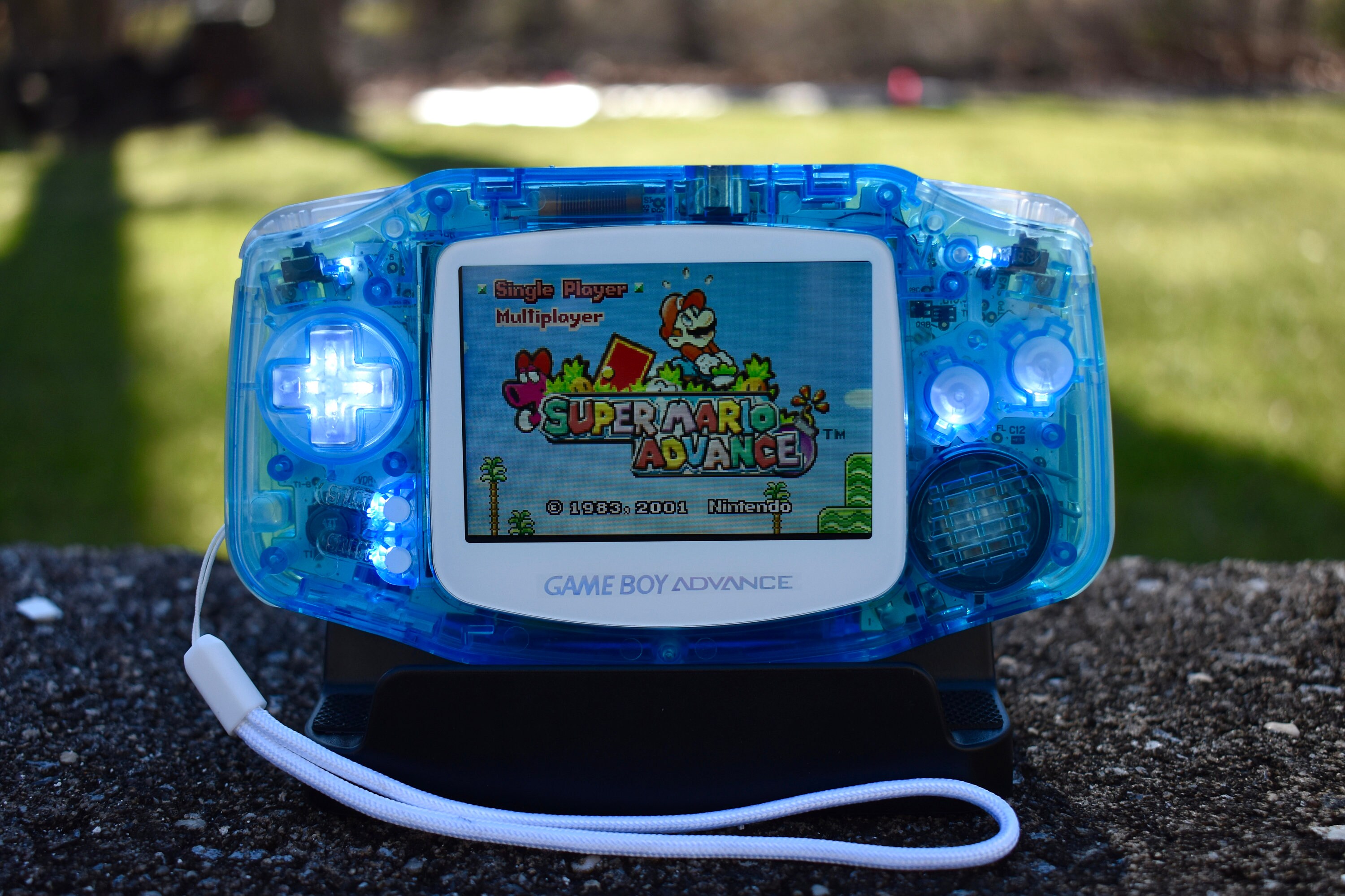 Gameboy Advance Crystal Blue With White LED Lights - Etsy