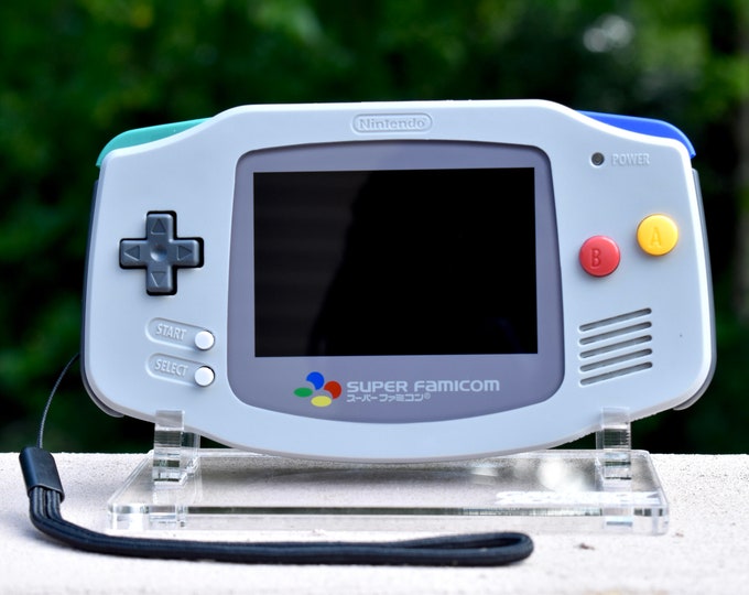 Custom Backlit Gameboy Advance Super Famicom Design Modded GBA - Etsy