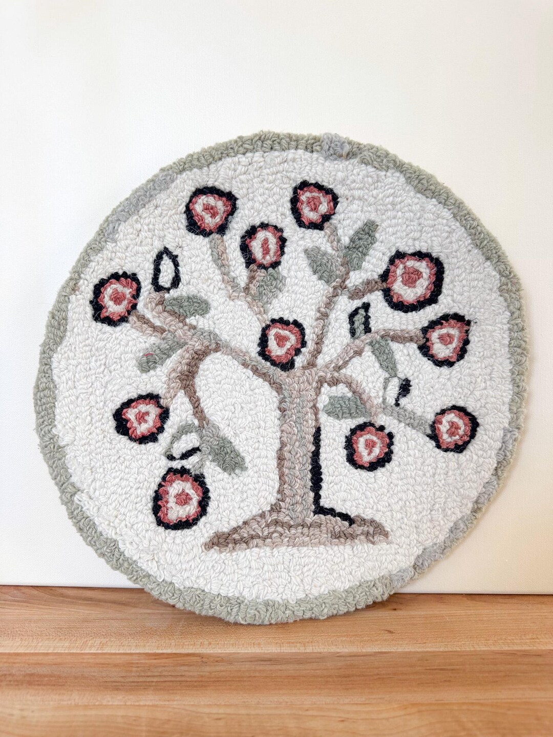 Vintage 2002 14 Inch Laura Megroz Designed Wool and Cotton Tree of Life ...
