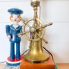 Antique Nautical Brass Gimbal Oil Lamp With Binnacle Compass | Vintage ...