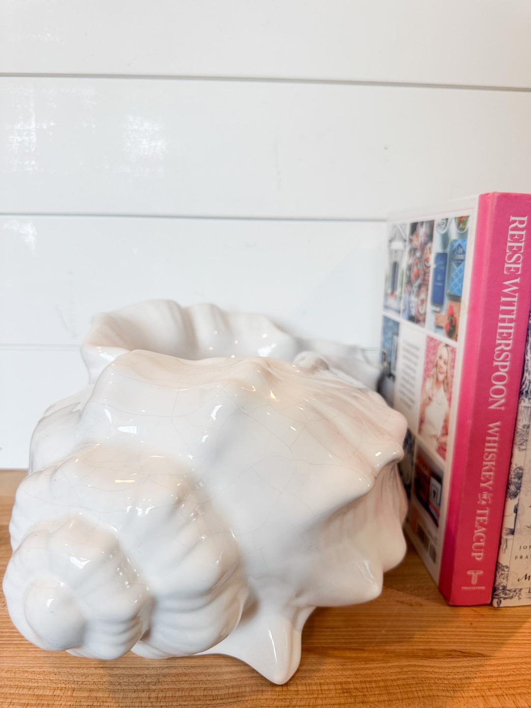 Vintage Neuwirth Portugal Ceramic Conch Shell Planter | Large White ...