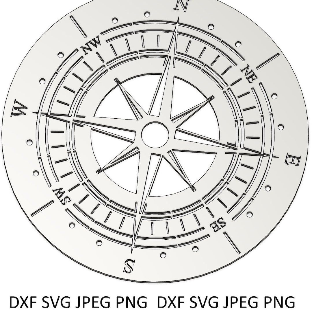 Compass Dxf Nautical Compass Svg Design Compass Svg Compass Laser ...