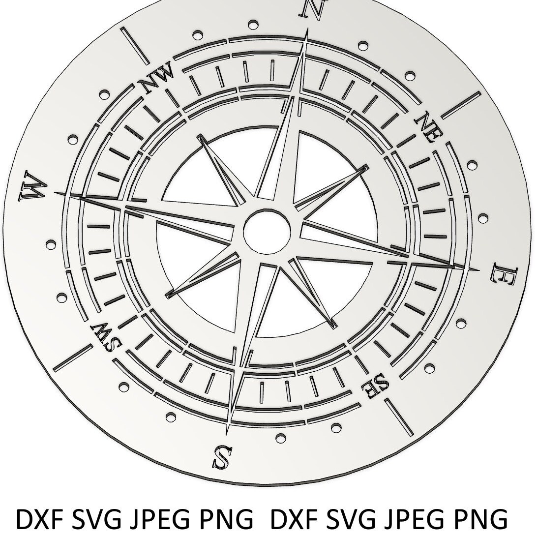 Compass Dxf Nautical Compass Svg Design Compass Svg Compass Laser ...