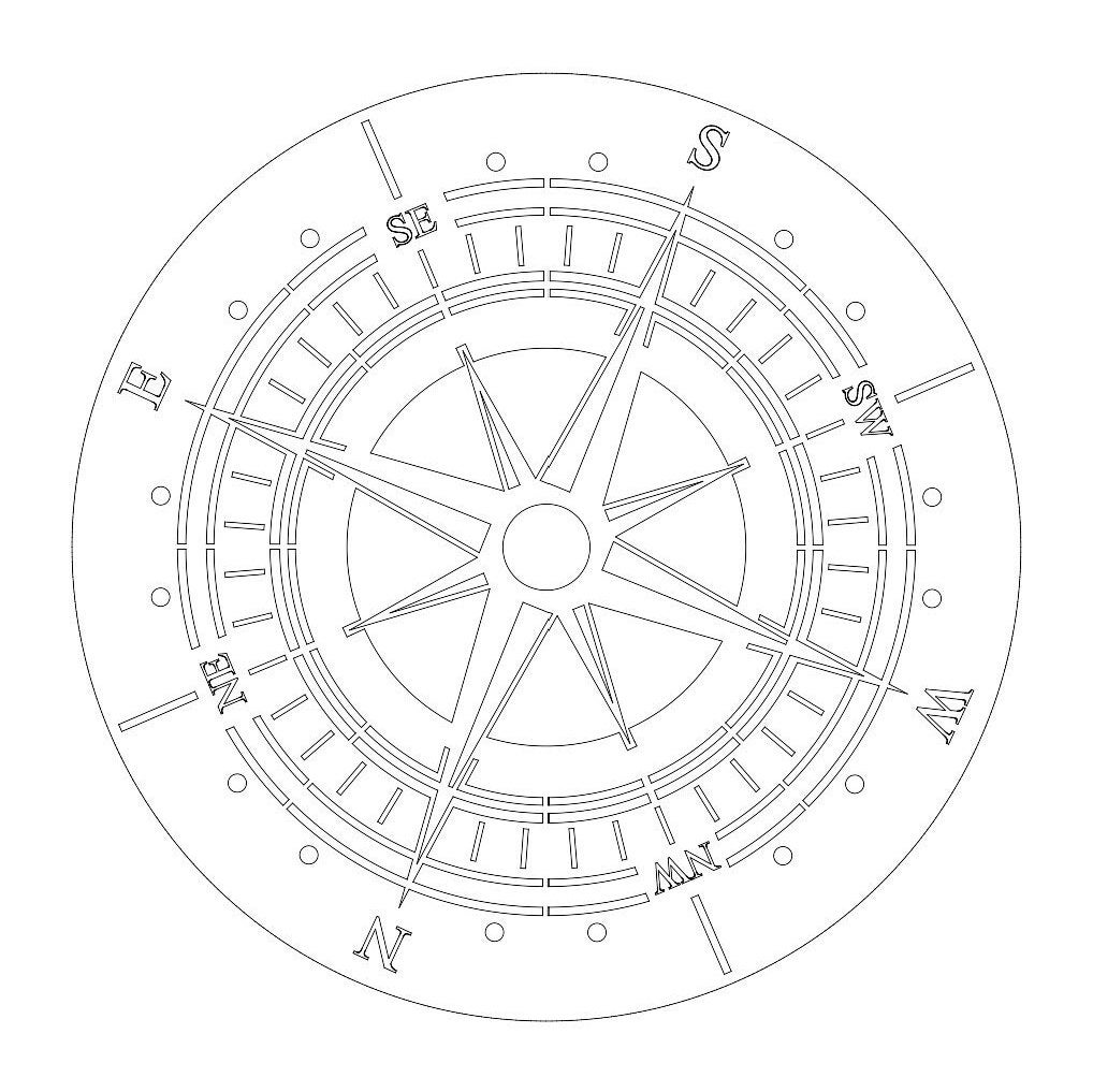 Compass Dxf Nautical Compass Svg Design Compass Svg Compass Laser ...