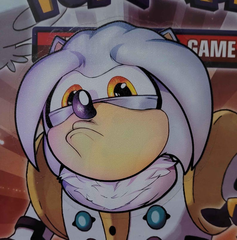 Silver the Hedgehog Pouting Meme, Large Transparent Sticker - Etsy