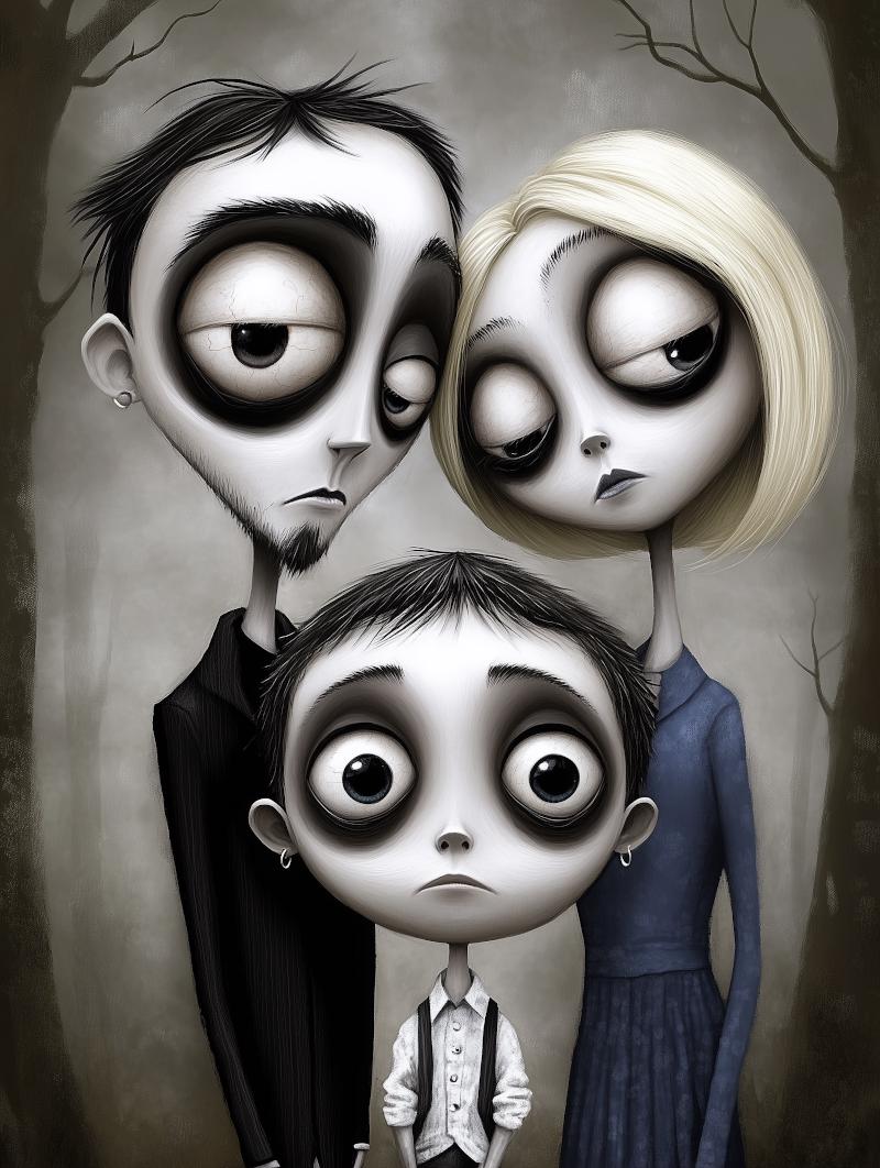 Custom Nightmare Family Portrait From Photo | Cute Halloween Card ...