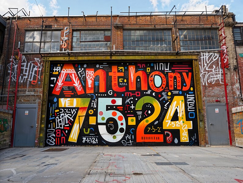 Family Name Sign Street Art Graffiti 100% Original Custom Print Digital ...