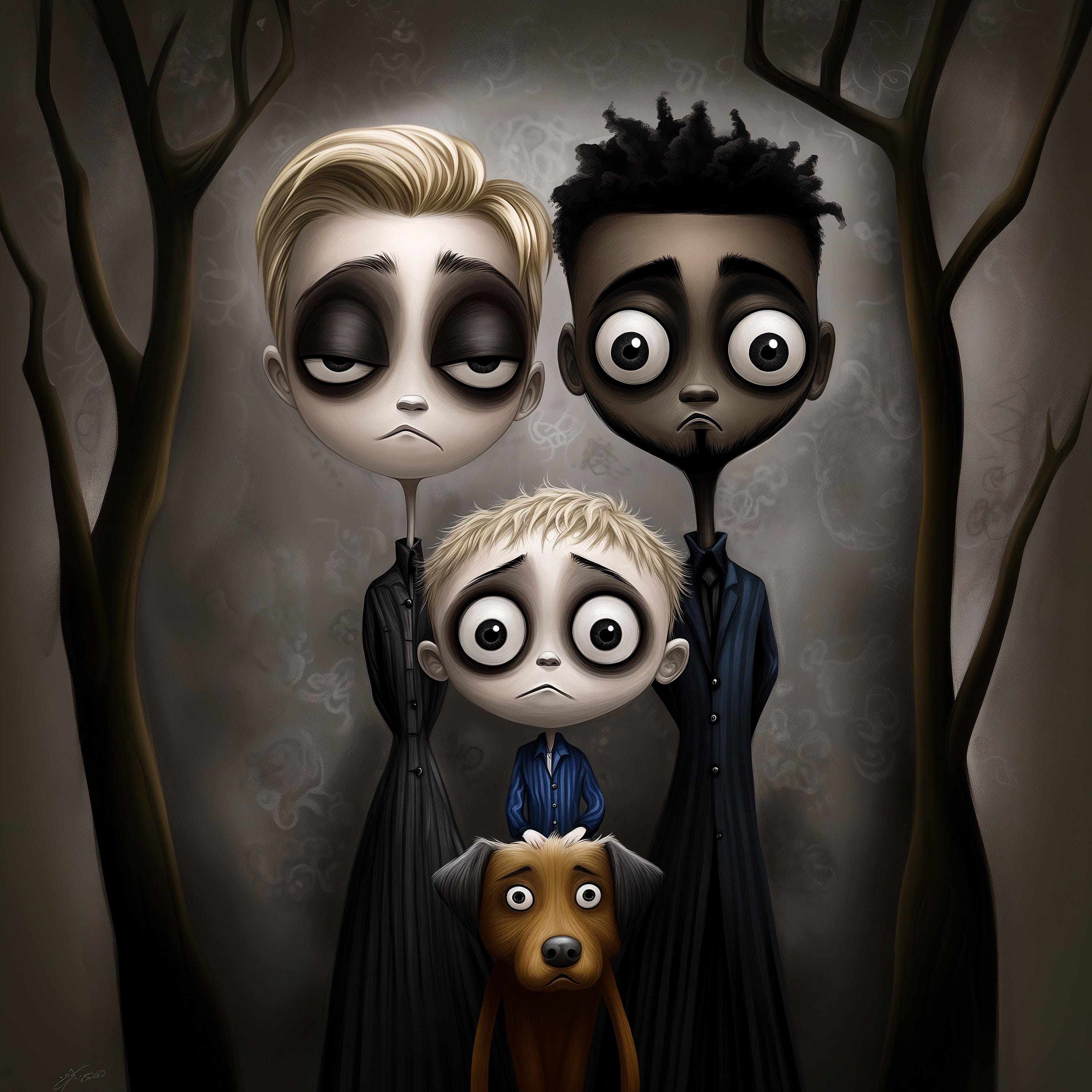 Custom Nightmare Family Portrait From Photo | Cute Halloween Card ...