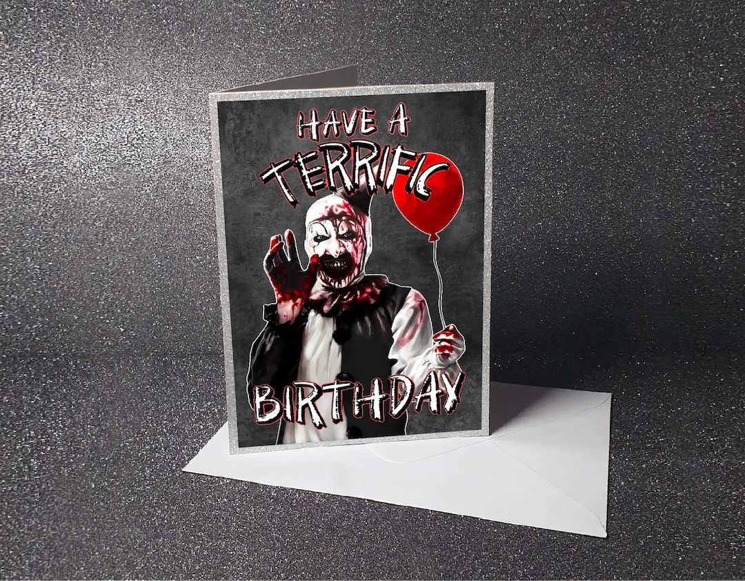 Horror Character Birthday Card Horror Birthday Card Scary Birthday Card ...