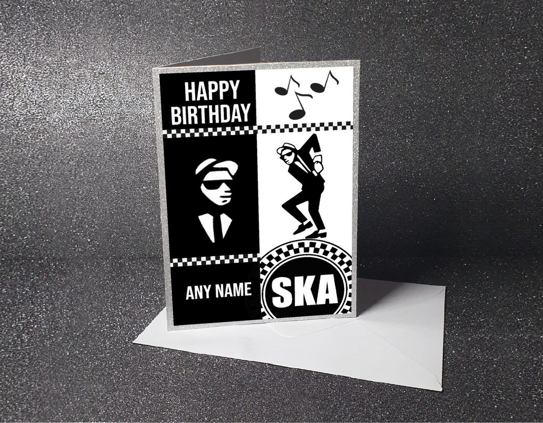 Personalised SKA Birthday Card Personalised Birthday Card SKA Birthday ...