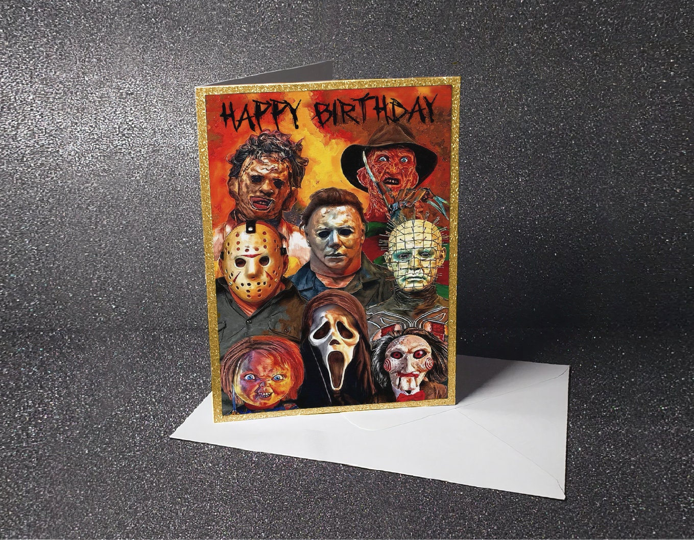 Horror Icons Birthday Card Horror Birthday Card Scary Birthday Card ...