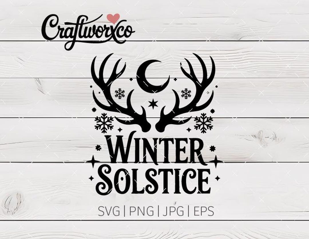 Winter Solstice Cut File: Deer Antler (svg, Png, Eps, Jpg) (digital ...