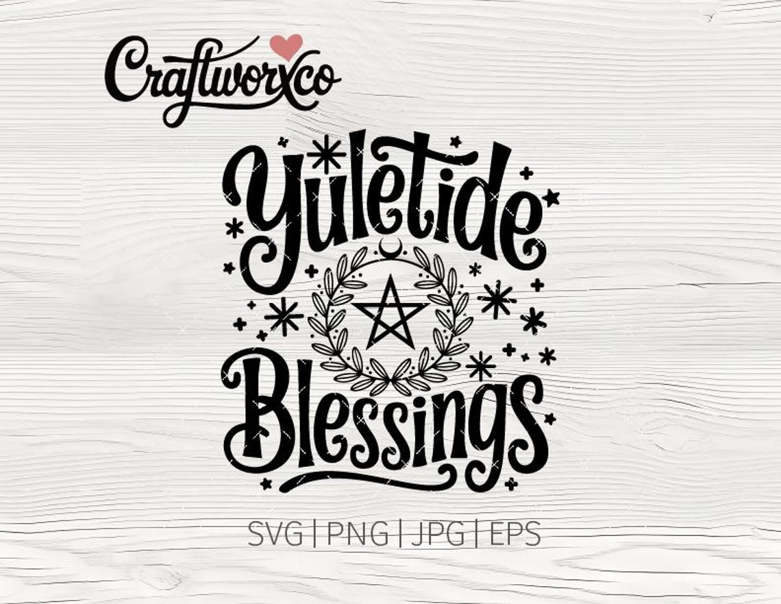 Yuletide Blessings SVG / Holiday Cut File (digital Download) - Etsy