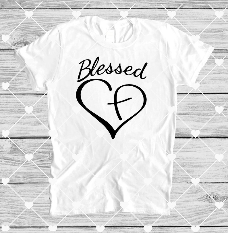 Blessed Heart Cross | SVG / PNG | Cut Files | Cricut | Silhouette ...