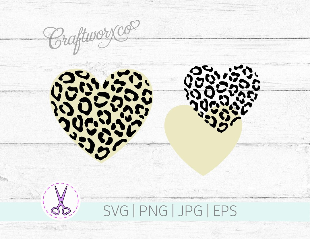 Leopard Print Heart Clipart: SVG / PNG Cut Files (digital Download) - Etsy
