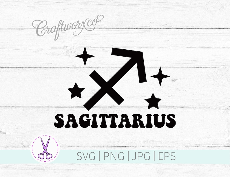 Sagittarius | SVG / PNG | Cut Files | Cricut | Silhouette | Vinyl ...