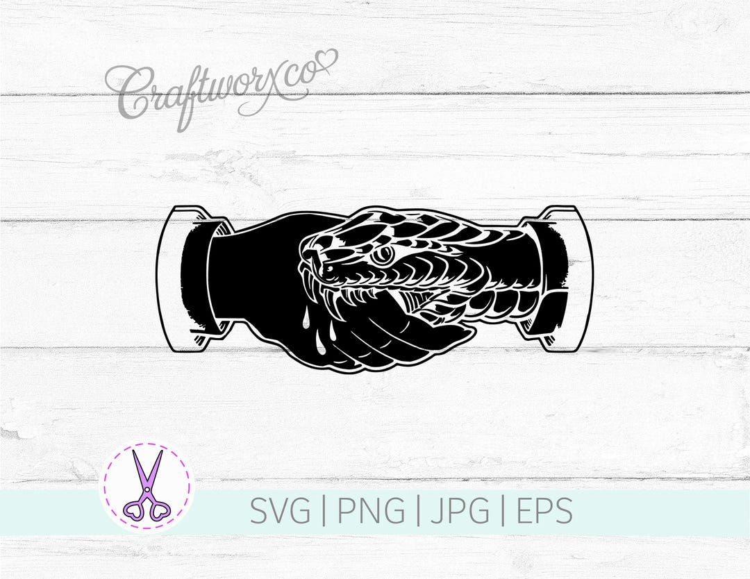 Snake Biting Hand | SVG / PNG | Cut Files | Cricut | Silhouette | Vinyl ...