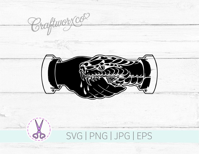 Snake Biting Hand | SVG / PNG | Cut Files | Cricut | Silhouette | Vinyl ...