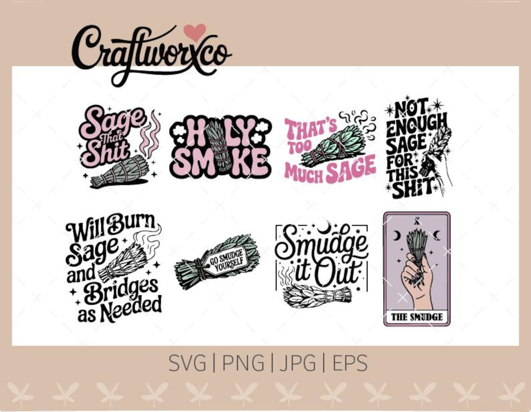 Sage SVG Bundle / Cricut & Silhouette Cut Files (digital Download) - Etsy