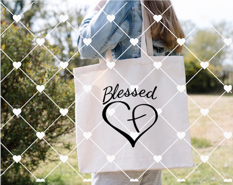 Blessed Heart Cross SVG / PNG Cut Files Cricut Silhouette Vinyl Cutting ...