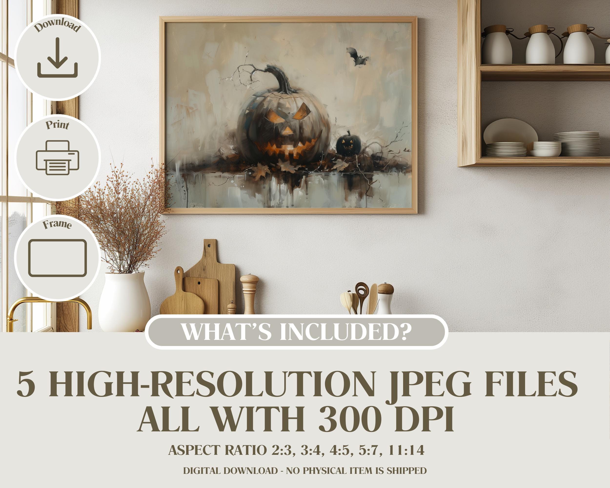 Halloween Pumpkin Quirky and Moody Decor Perfect for Spooky Season ...